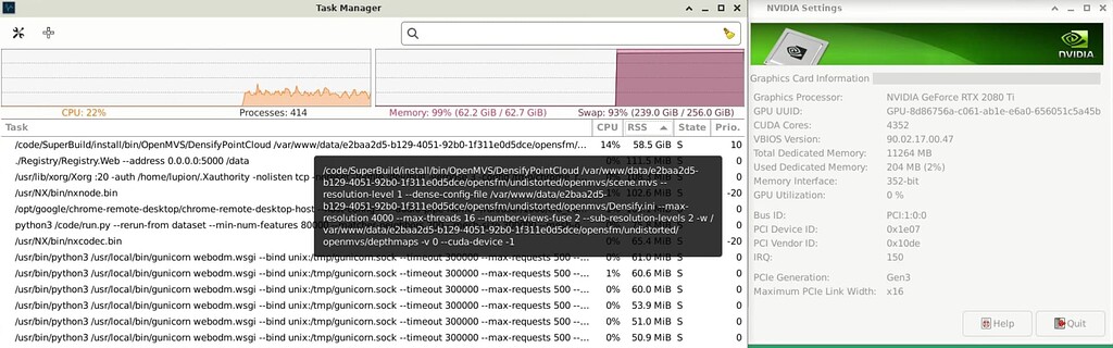GPU not working during DensifyPointCloud - WebODM - OpenDroneMap Community