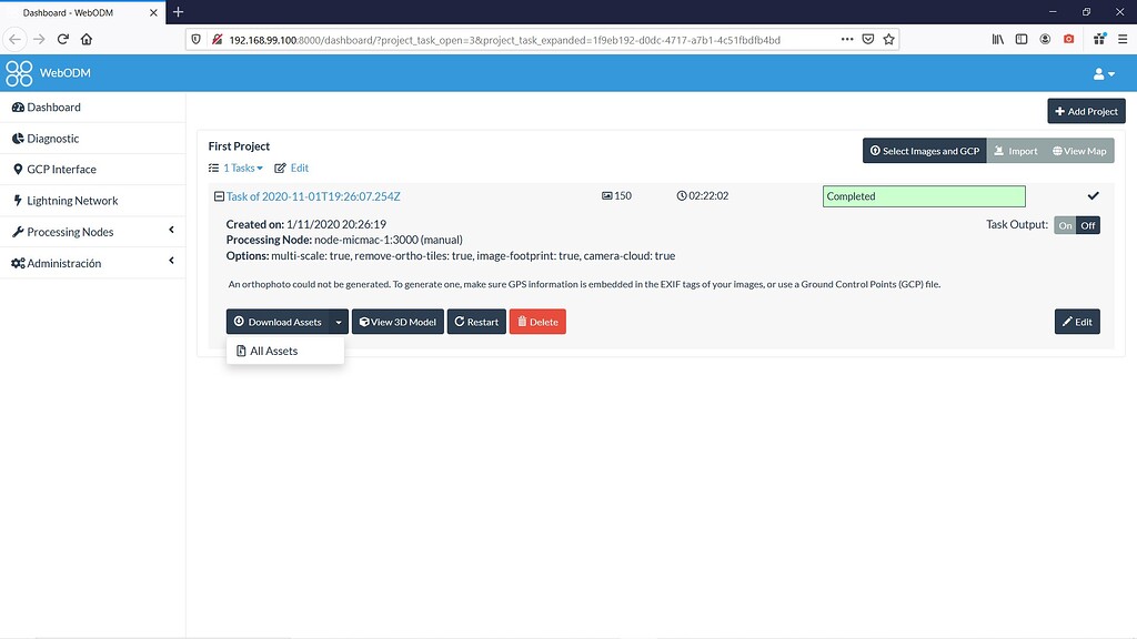 Not complete processing - WebODM - OpenDroneMap Community