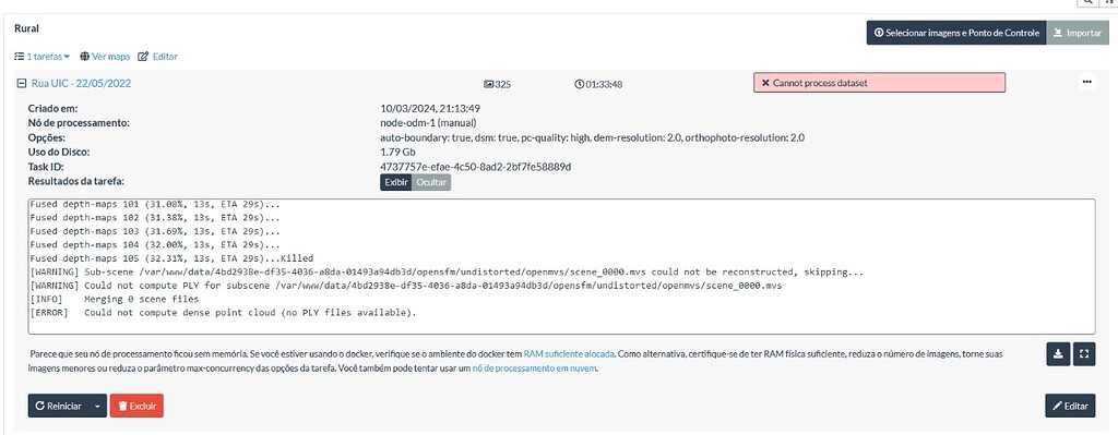 Problems with processing - WebODM - OpenDroneMap Community