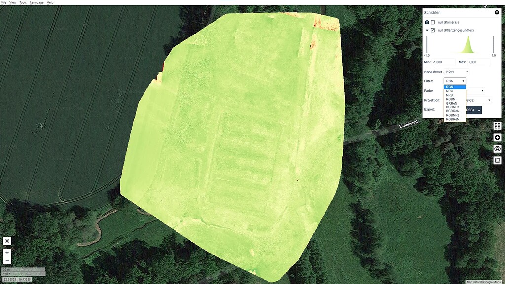 NDVI Filter Explanation - WebODM - OpenDroneMap Community