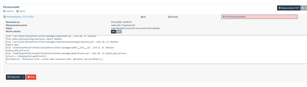 WebODM docker - filesystem error: cannot make canonical path Please Help - WebODM - OpenDroneMap ...