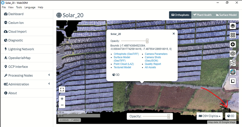 Dont Have Share Button On View Map Feature In Windows Native Webodm Opendronemap Community
