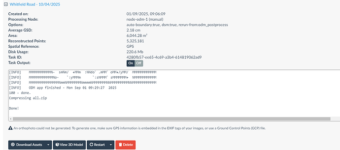 Task failed using 5070Ti - WebODM - OpenDroneMap Community