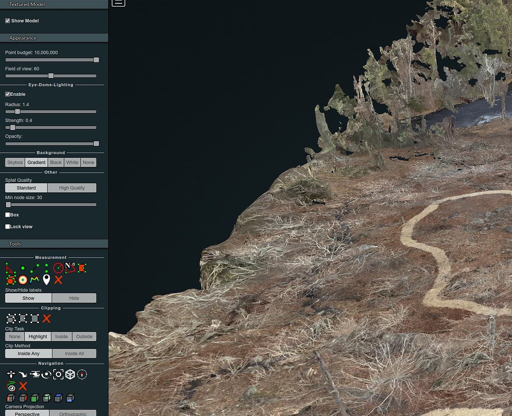 Eye Dome lighting -Disables textures? - WebODM - OpenDroneMap Community