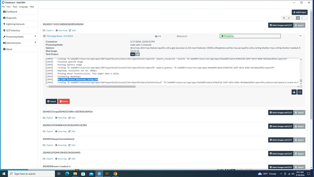 Is WebODM "stuck"? - WebODM - OpenDroneMap Community