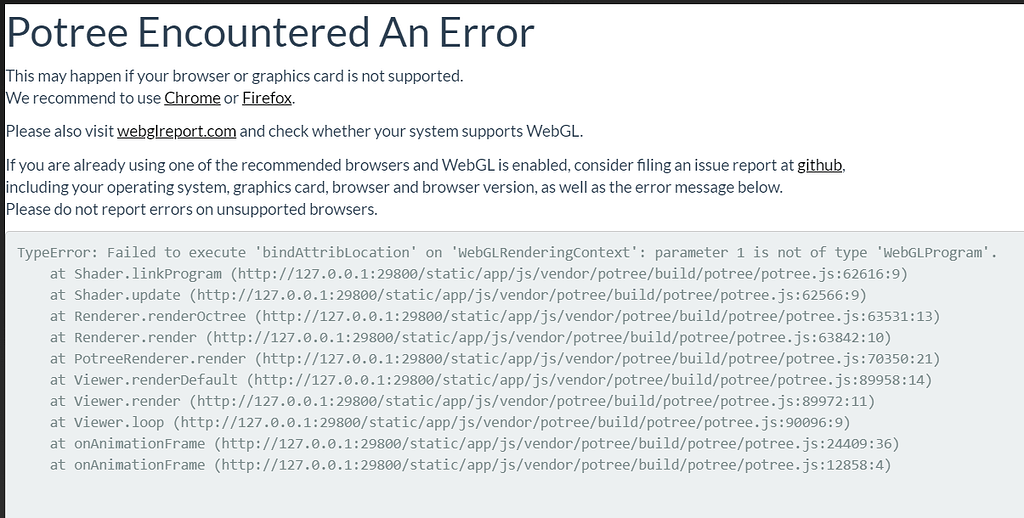 WebGL Rendering error - WebODM - OpenDroneMap Community