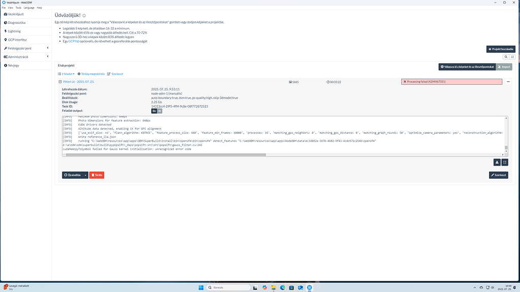 Orthophoto error message - WebODM - OpenDroneMap Community