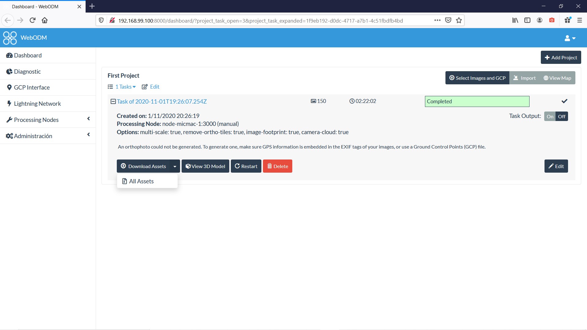 Not complete processing - WebODM - OpenDroneMap Community