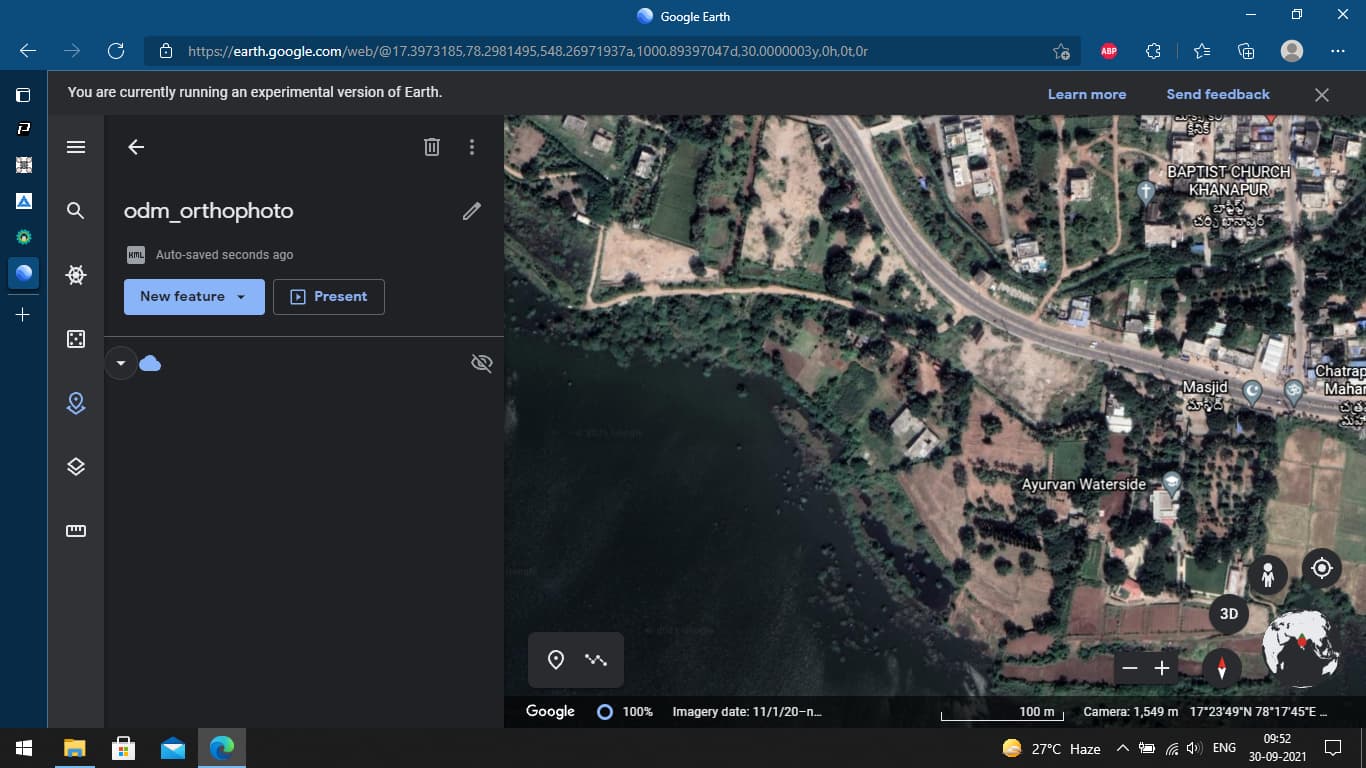 Orthophoto .kml/kmz extension file download in WebODM - ODM ...