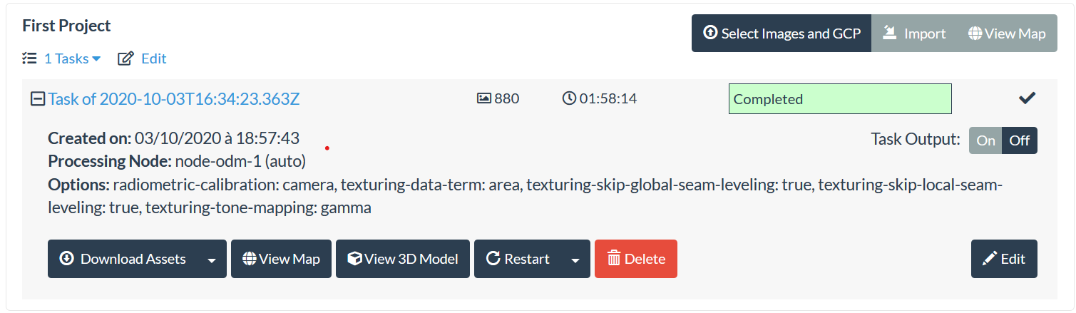 MICASENSE Rededge Projects/Options/Results - WebODM - OpenDroneMap Community