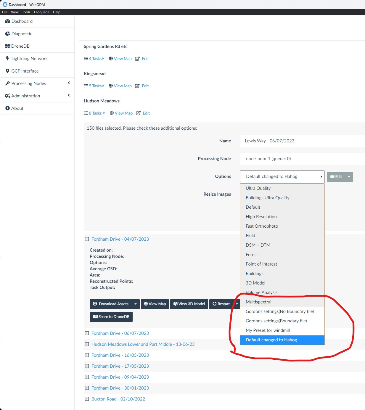 Prefered Processing Options - WebODM - OpenDroneMap Community