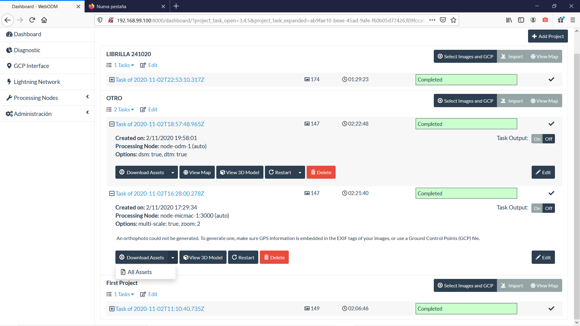 Not complete processing - WebODM - OpenDroneMap Community