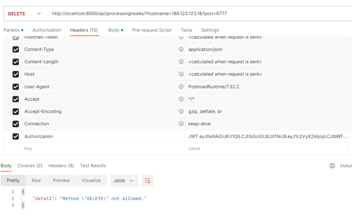 Processing Node Updatedelete Methods Not Allowed Webodm