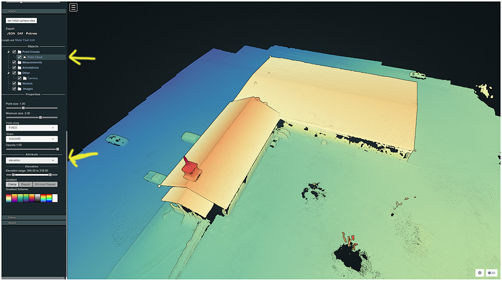 DSM 3D (Spectrum values not textured model) - how to view - WebODM ...