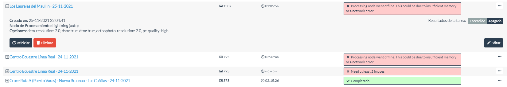 Node went offline WebODM lightning - WebODM - OpenDroneMap Community