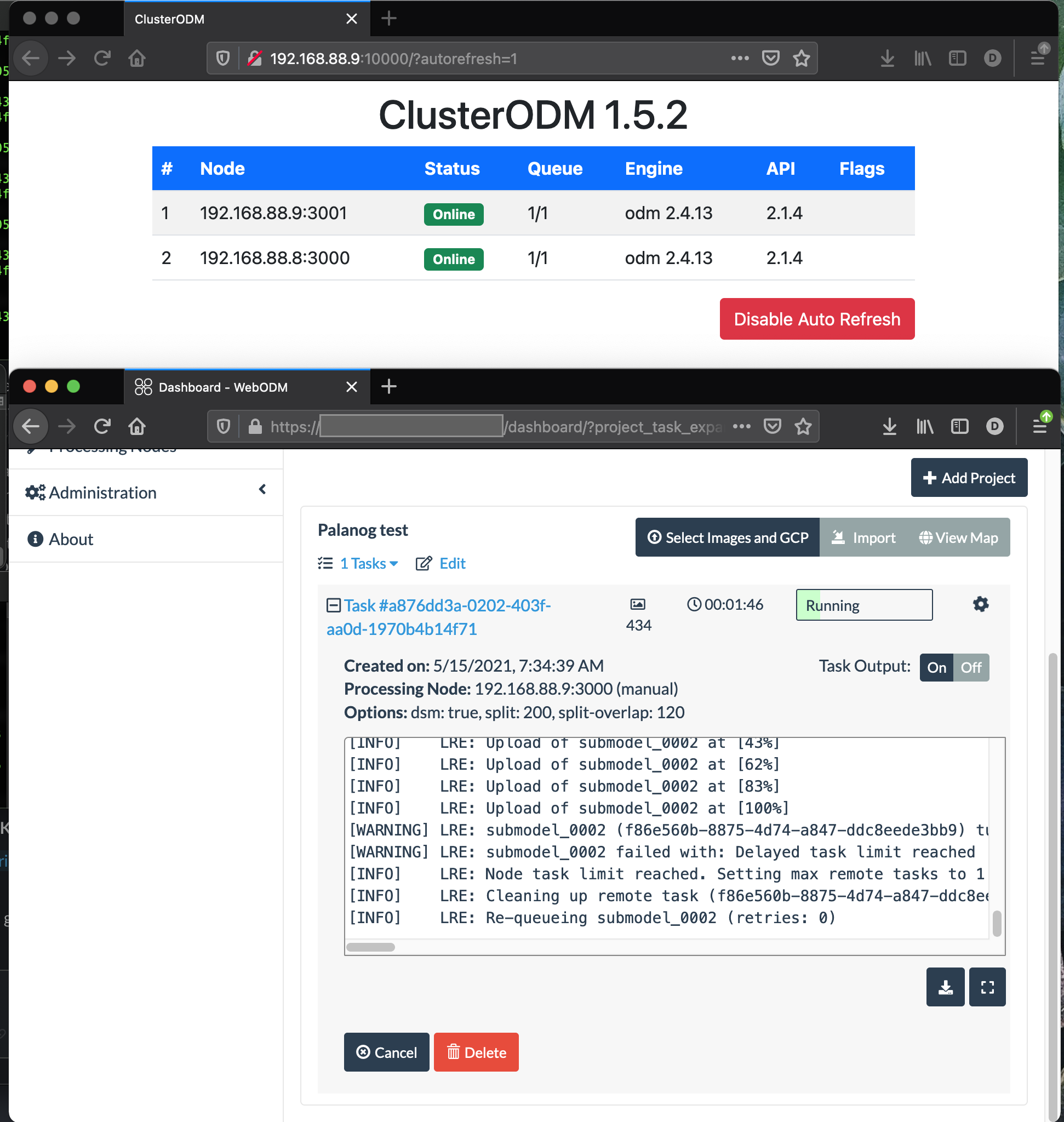Setting Up Webodm Clusterodm And Multiple Odm Nodes Across Separate