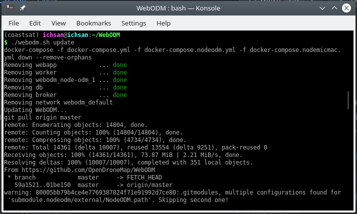 How to know ODM version with Docker and change to previous NodeODM GPU's dockers version ...