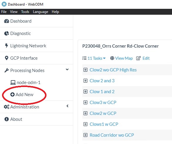 Add Processing Node on a new port - WebODM - OpenDroneMap Community