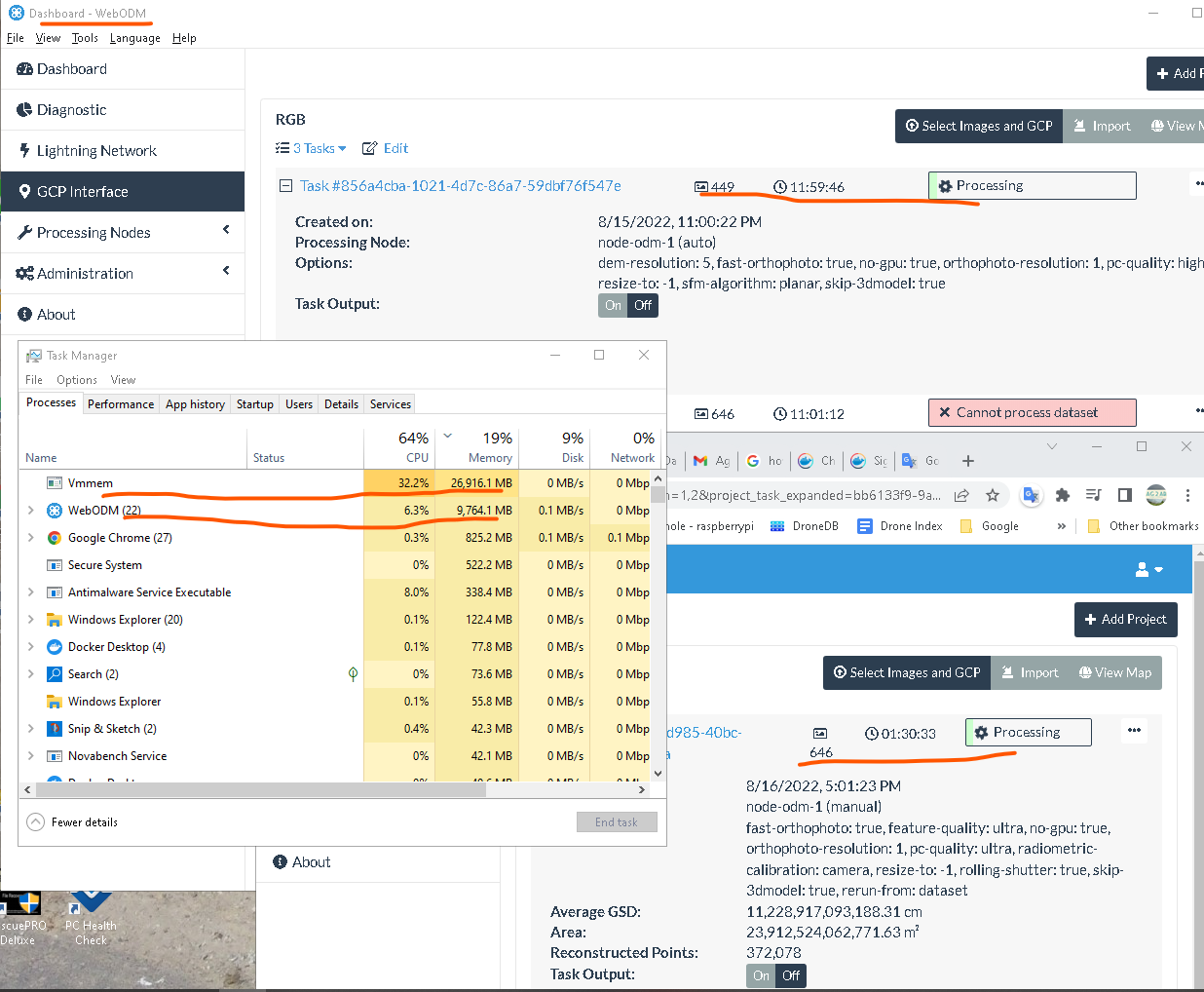 Native Windows Webodm And Docker Webodm Speed 10x Times Different