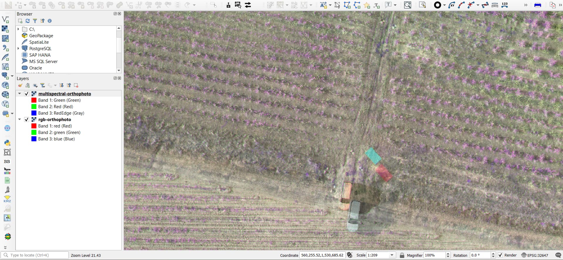 Need help accuracy of location different between Orthophoto from RGB and Multispectral Band ...