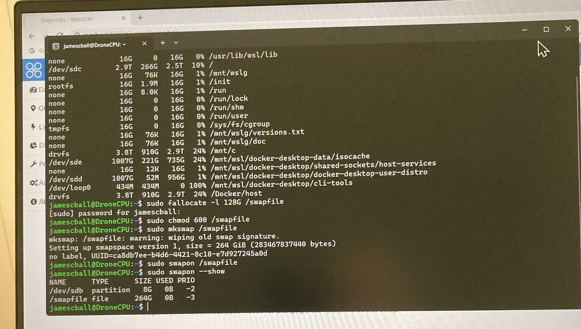 Still cannot change disk storage - WebODM - OpenDroneMap Community