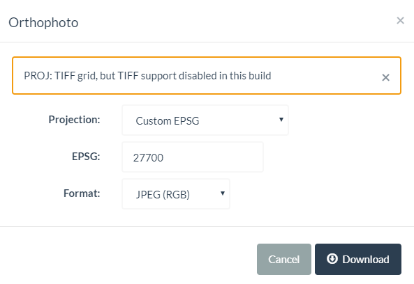 Downloading Orthophoto error - WebODM - OpenDroneMap Community