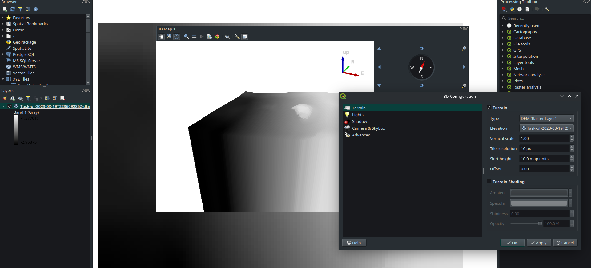 DSM 3D (Spectrum values not textured model) - how to view - WebODM ...