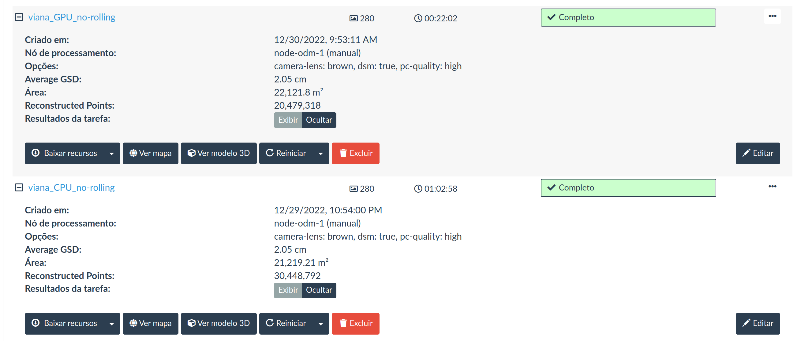GPU test reports - ODM - OpenDroneMap Community