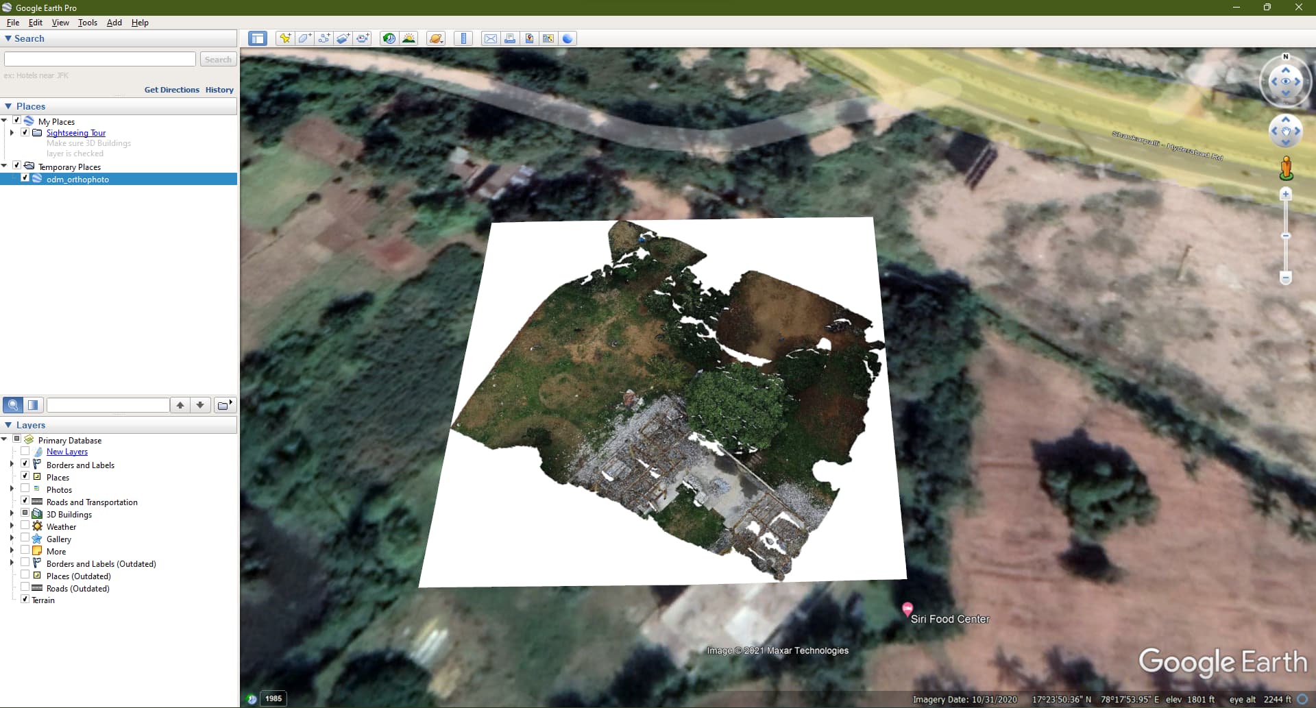 Orthophoto .kml/kmz extension file download in WebODM - ODM ...