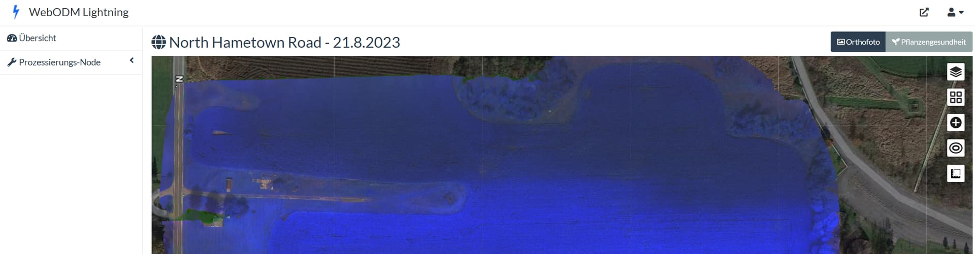 Multispectral DJI M3E M - blue orthophoto - WebODM - OpenDroneMap Community