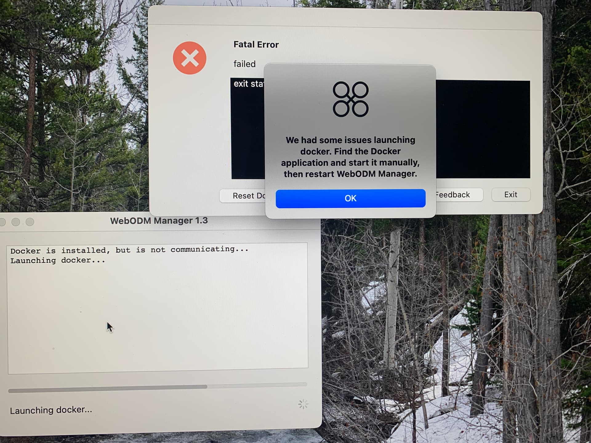 Docker is installed, but is not communicating! - WebODM - OpenDroneMap Community
