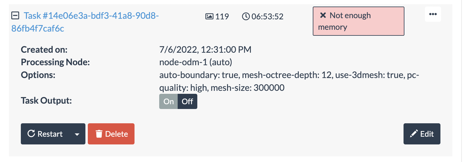 Warning: session data corrupted - WebODM - OpenDroneMap Community