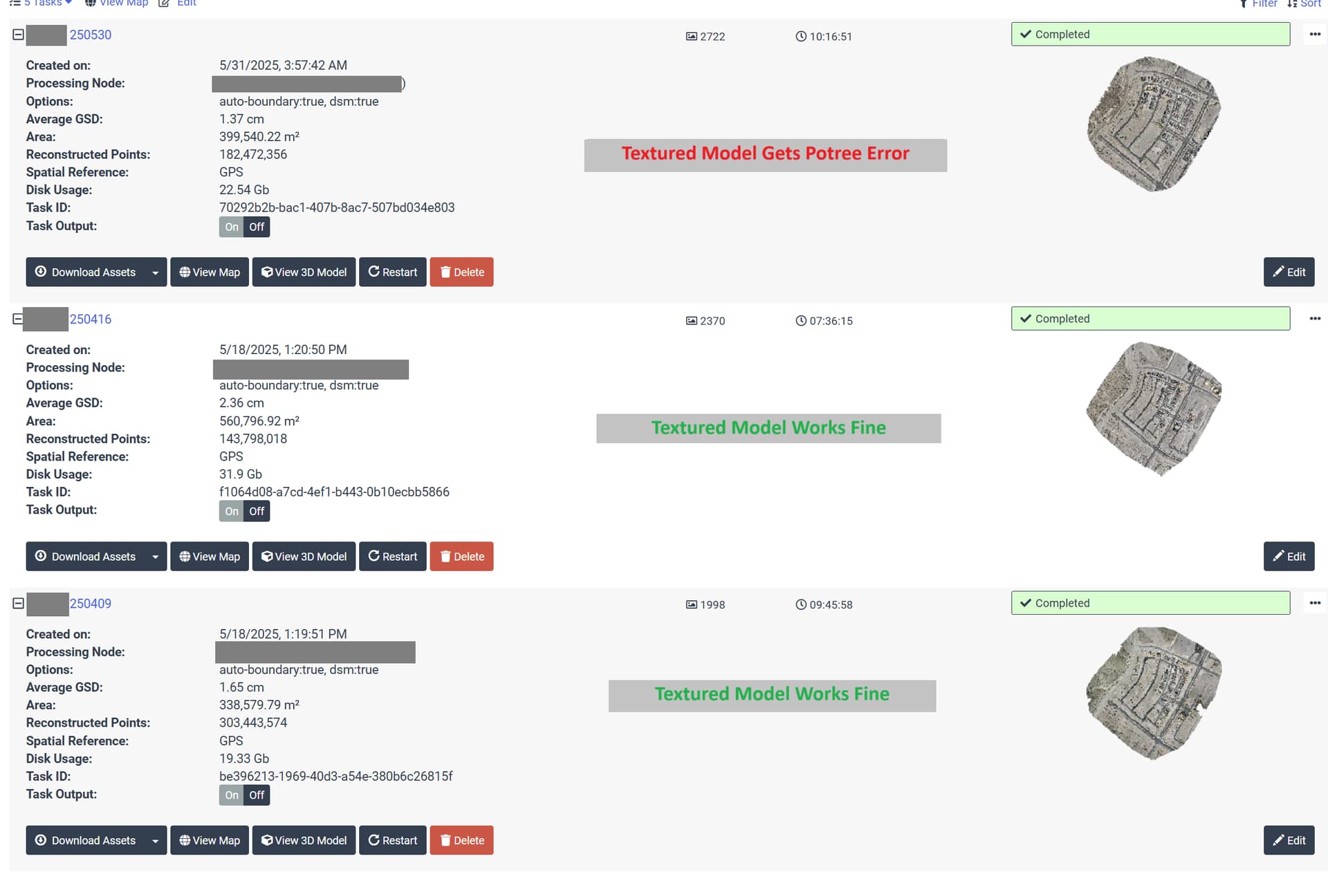3D Model / Potree Error - General Help - OpenDroneMap Community