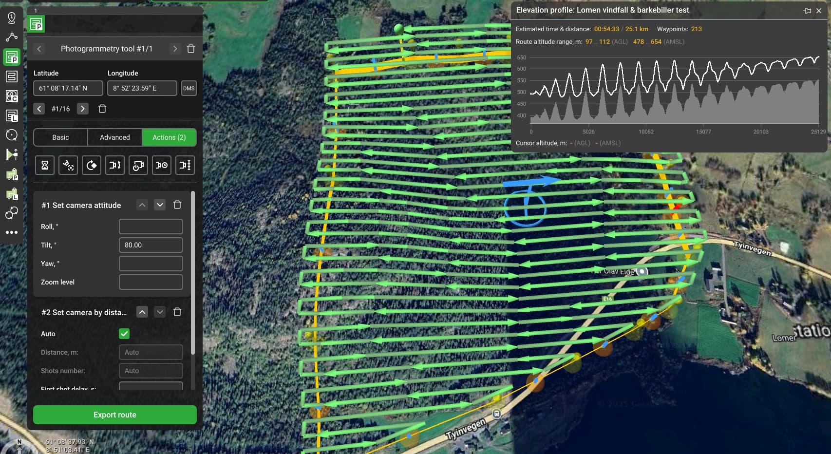 Suggestions for forest mapping with high elevation changes - WebODM ...