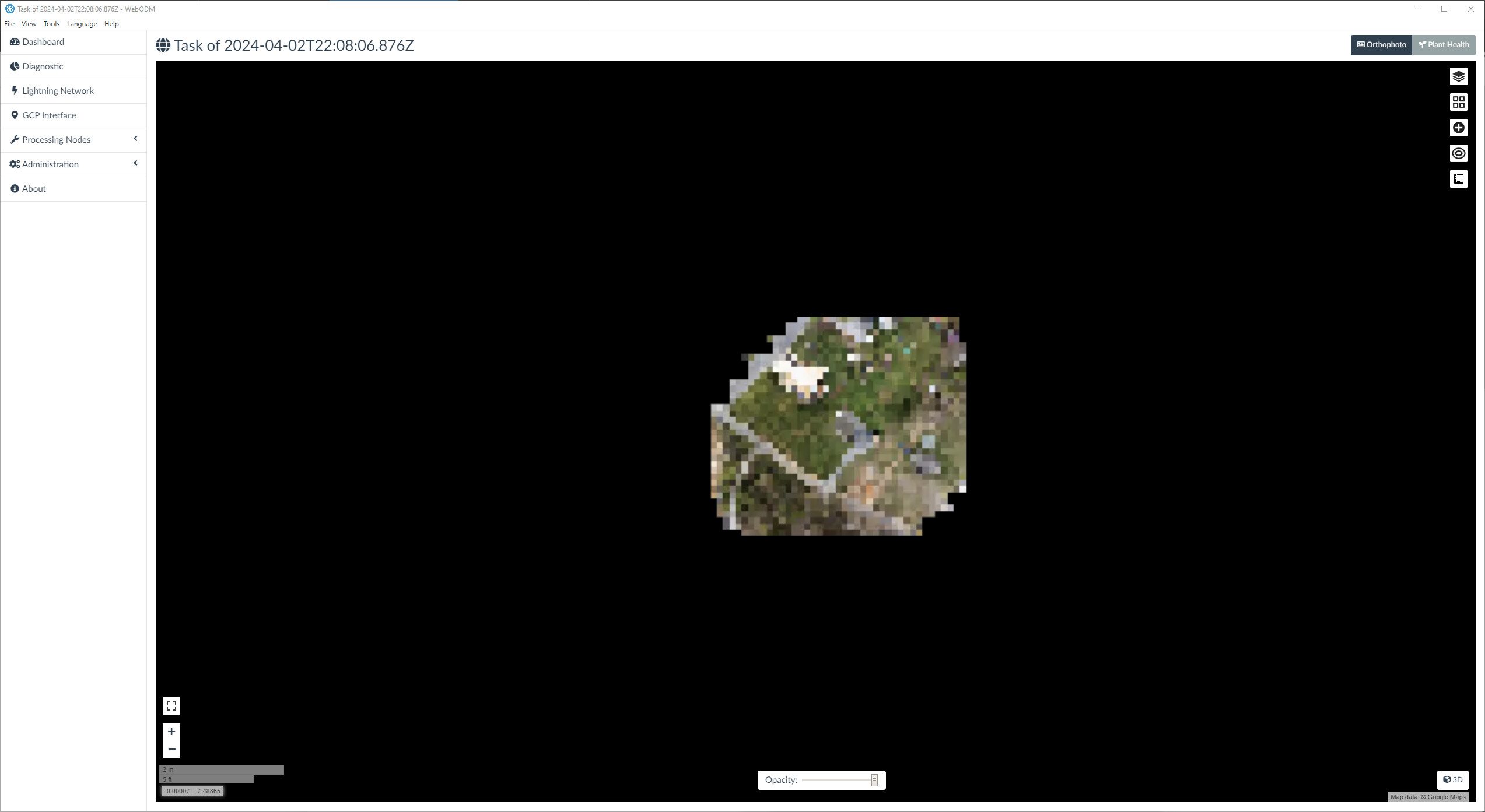 Extremely Low Resolution Orthophoto Output - WebODM - OpenDroneMap Community