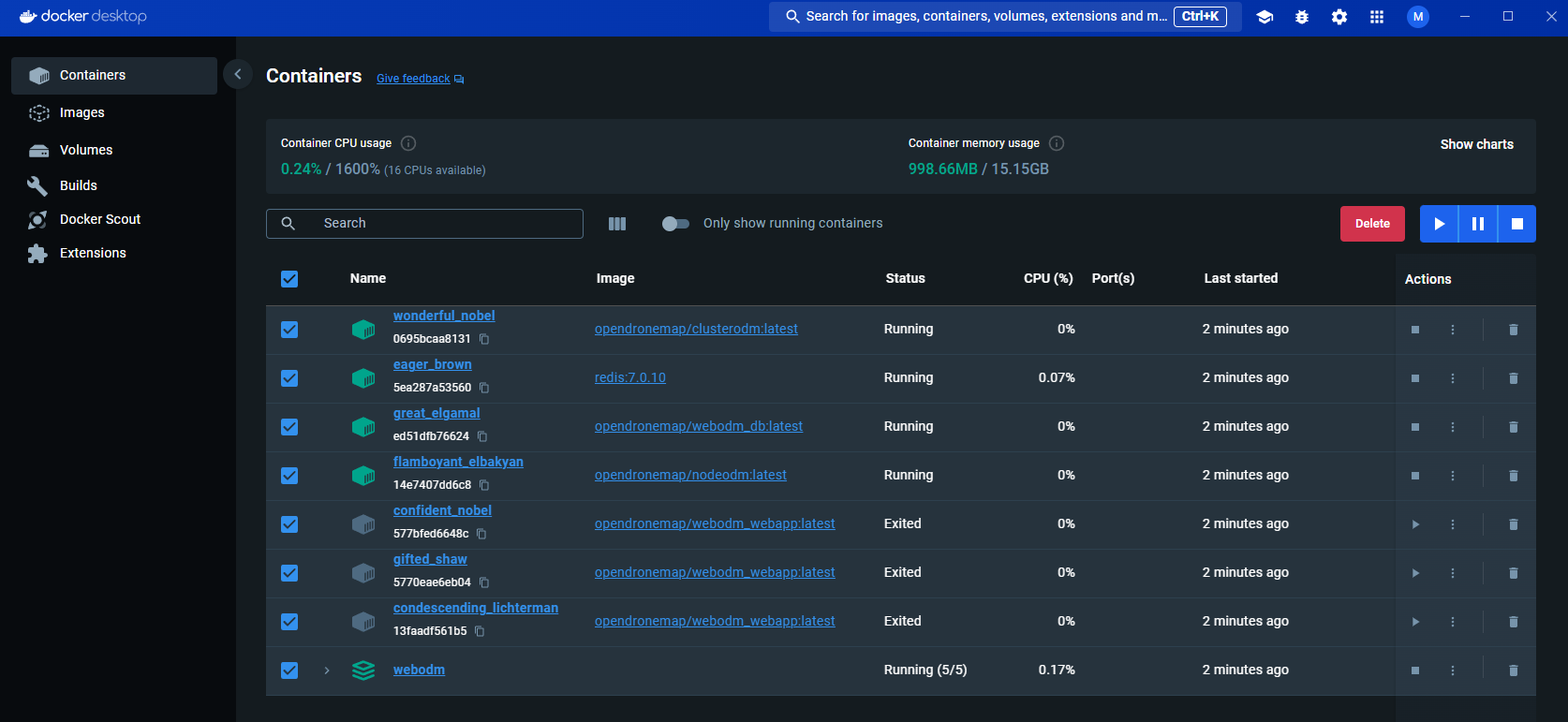 Windows 11 Webodm Docker Desktop Still Not Understanding Prune And How