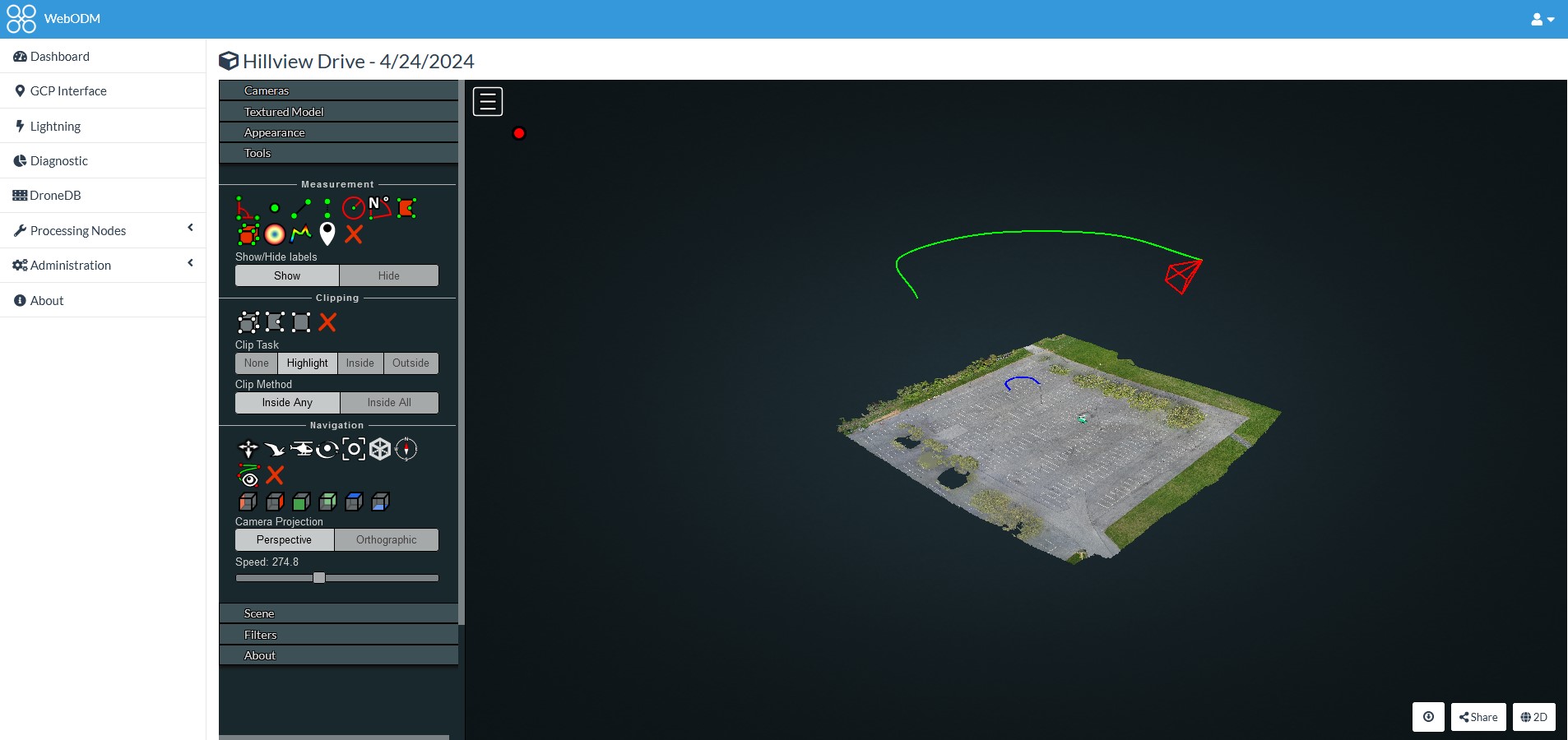 Not able to adjust camera path - WebODM - OpenDroneMap Community